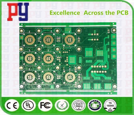 Printed Multilayer PCB Circuit Board 4 Layer Fr4 Green Solder Mask Color 1.6mm Board 1OZ HASL