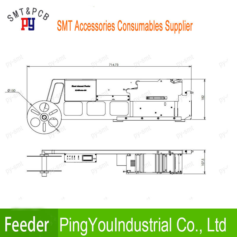 Small Size Smt Label Feeder Non Standard Label Type For JUKI ZEVATECH ...