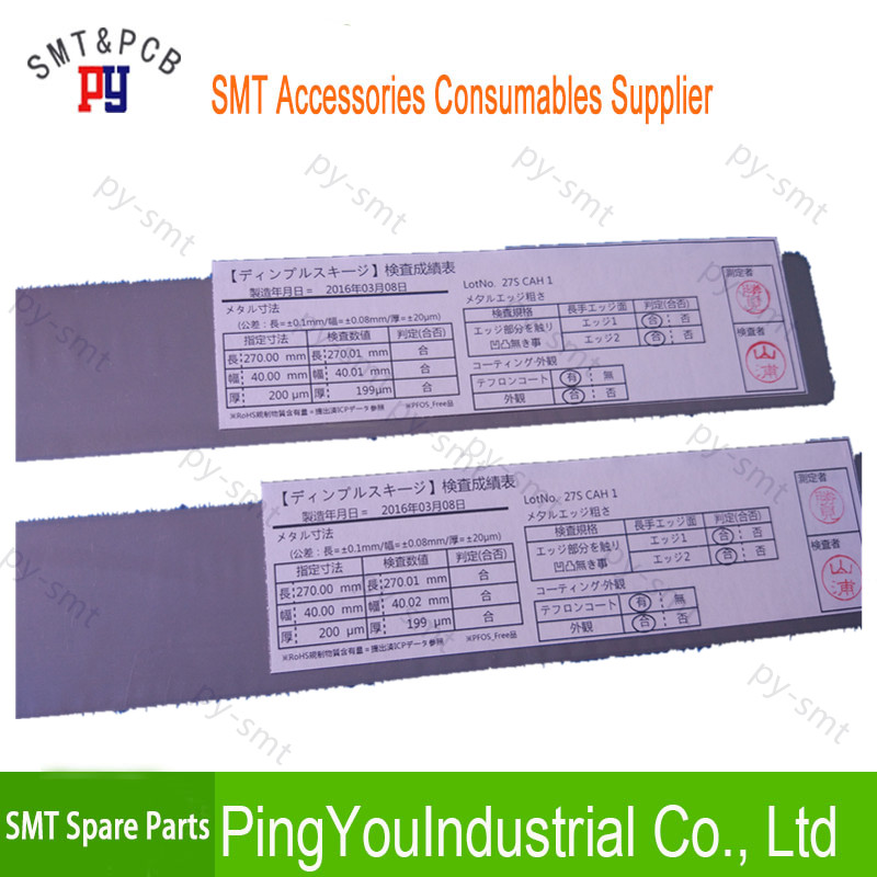 Size 270*400*2mm SMT Printer Squeegee Blade N510047261AA For Panasonic ...
